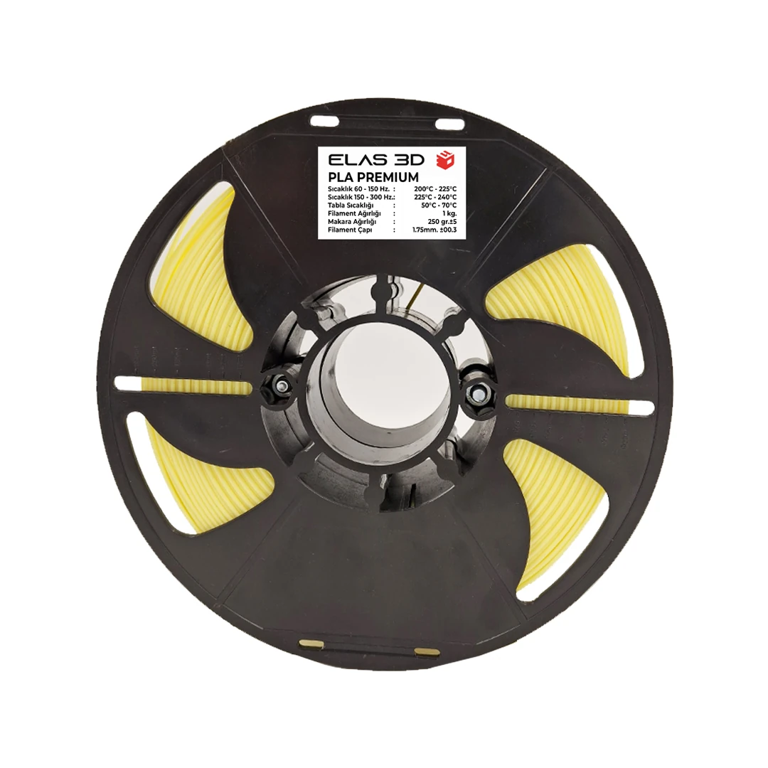 Elas Pastel Sarı PLA Premium 1.75mm 1 KG Filament | ELAS 3D Filamentler