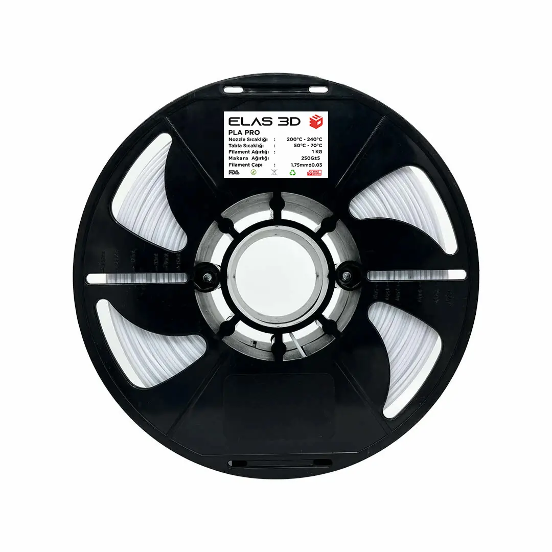 Elas 1.75mm Beyaz PLA PRO Filament | ELAS 3D Filamentler