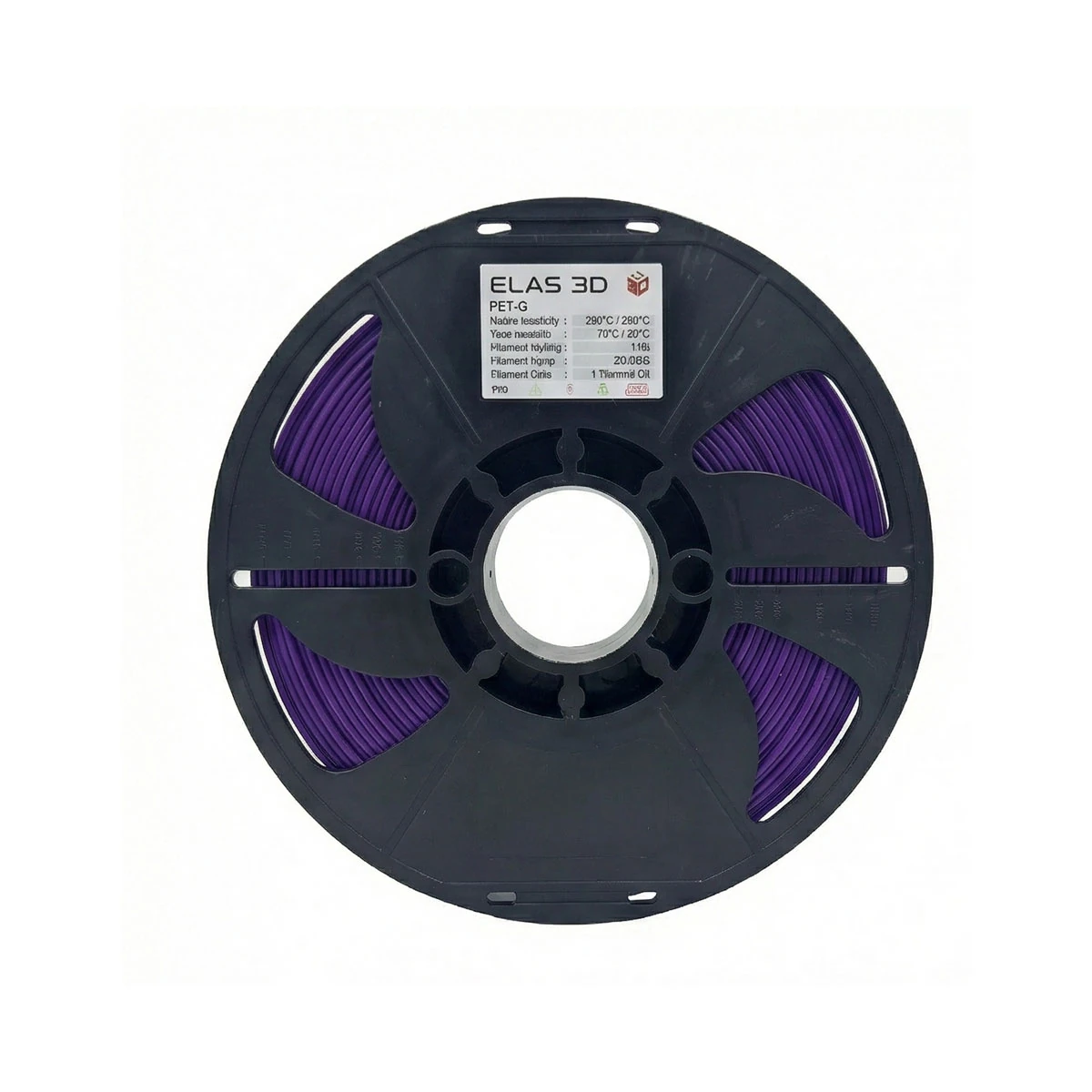 Elas 1.75mm Siyah PET-G Makaralı Filament 1Kg