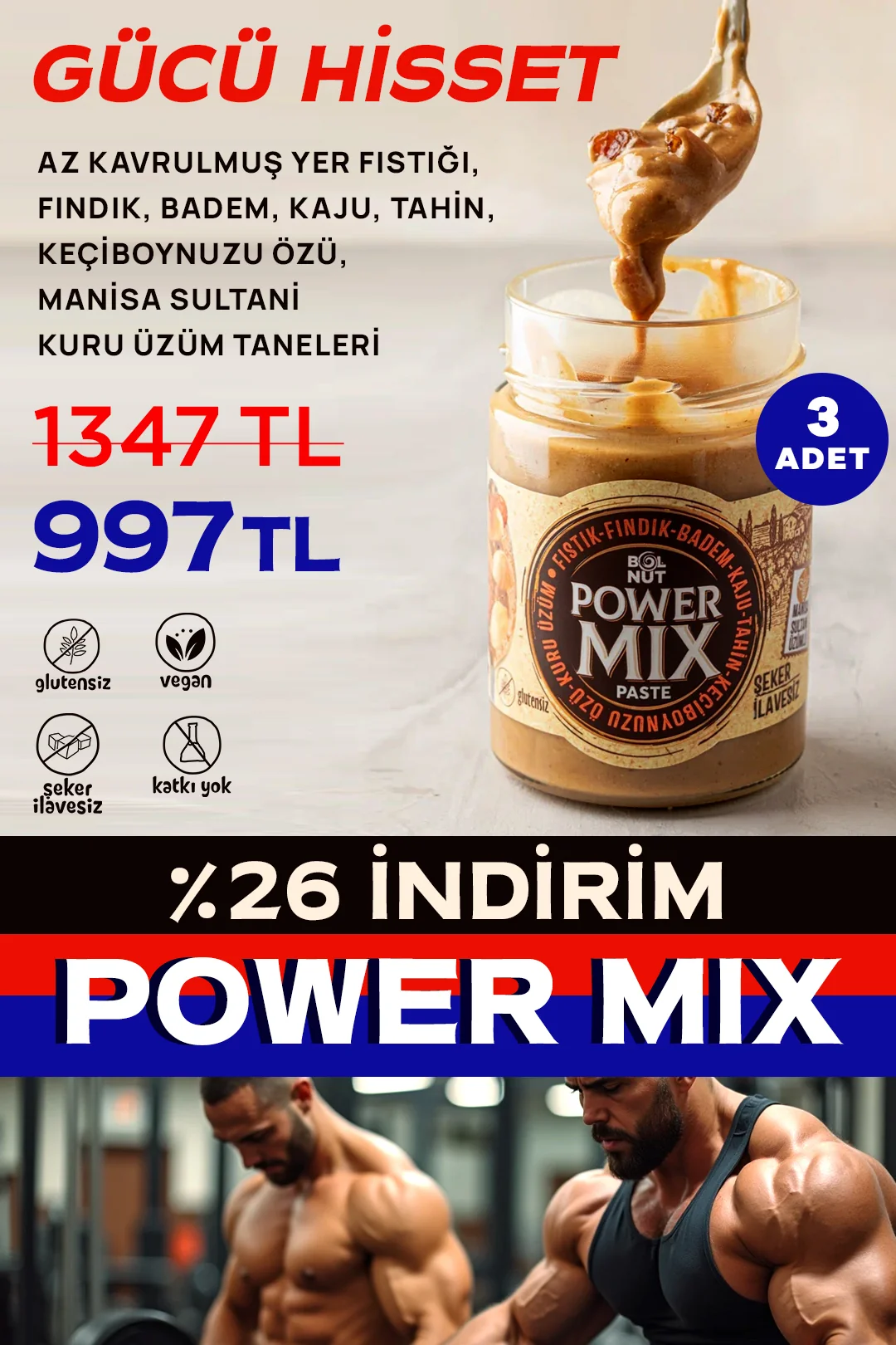 Power Mix Ezme 320g X 3 Adet