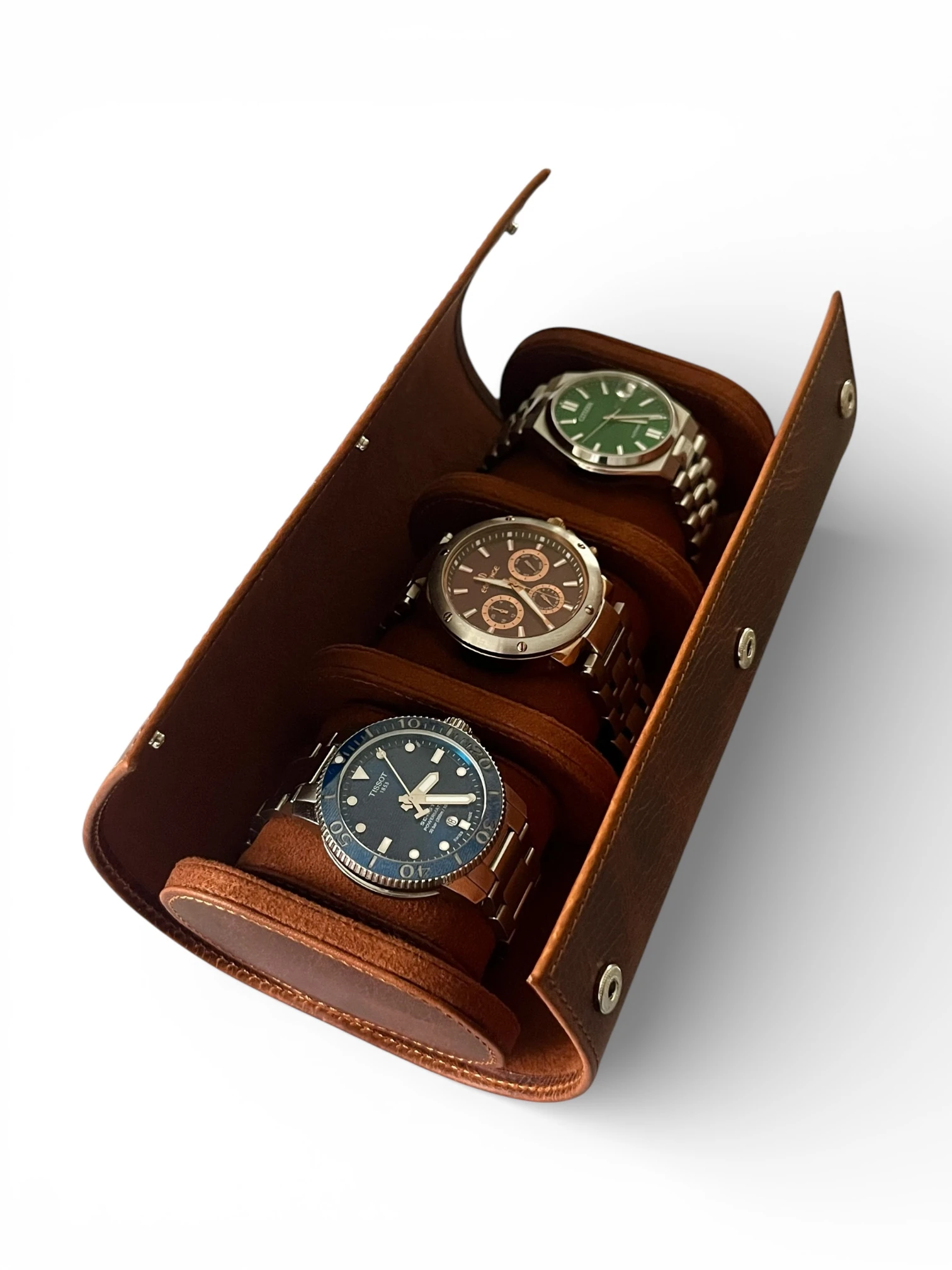 LEATHER 3-WATCH BOX