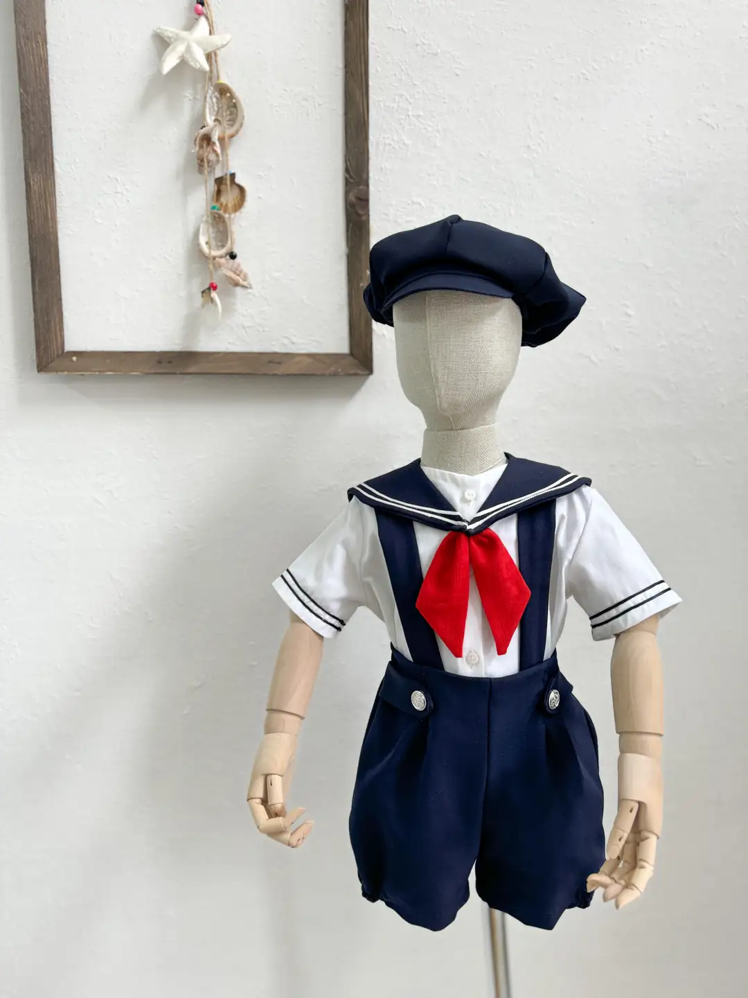 DENİZCİ LACİVERT SALOPET- GÖMLEK (Yaka Dahildir)