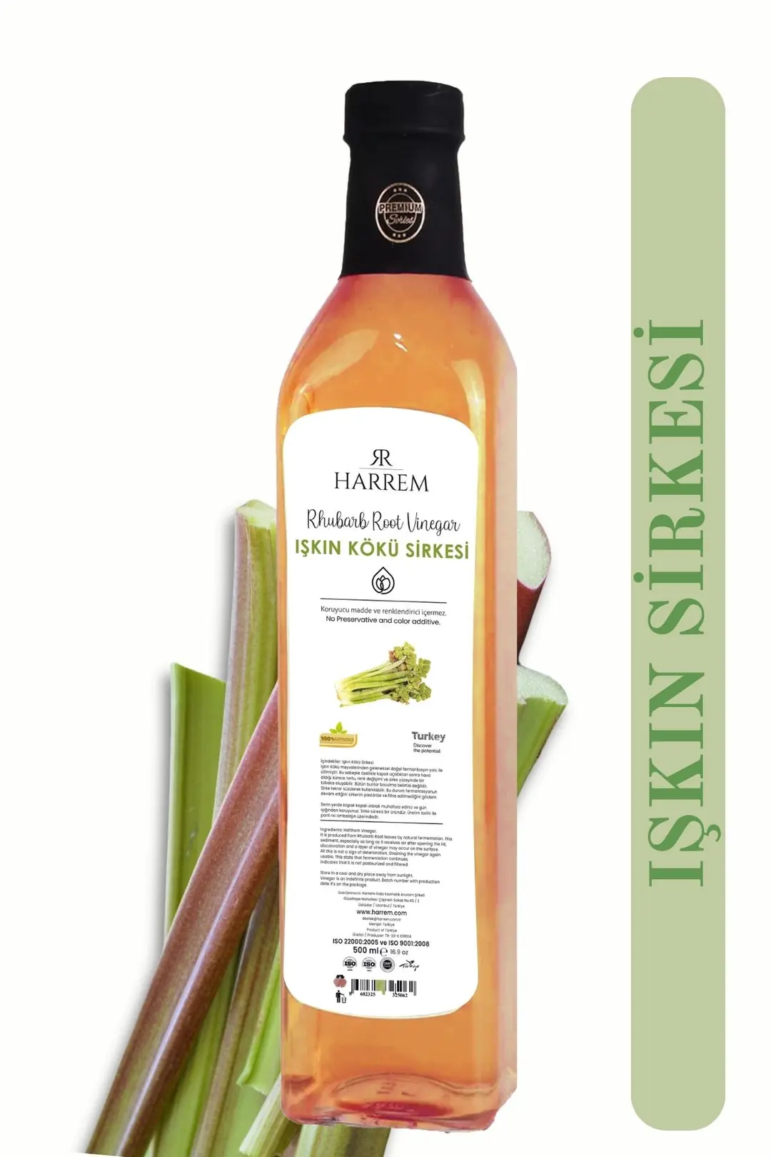 Işkın Kökü Sirkesi Doğal Fermantasyon 500ml Cam Şişe