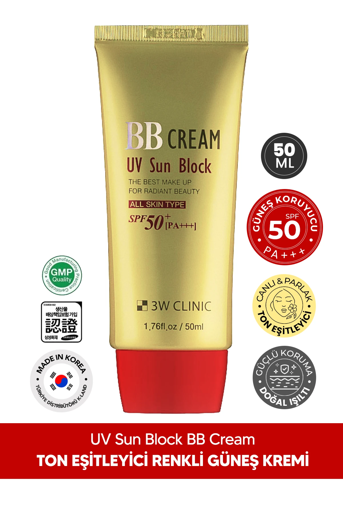 Renk Eşitleyici Ve Spf 50 Pa +++ Güneş Koruyucu Açık Renk Bb Krem Bb C