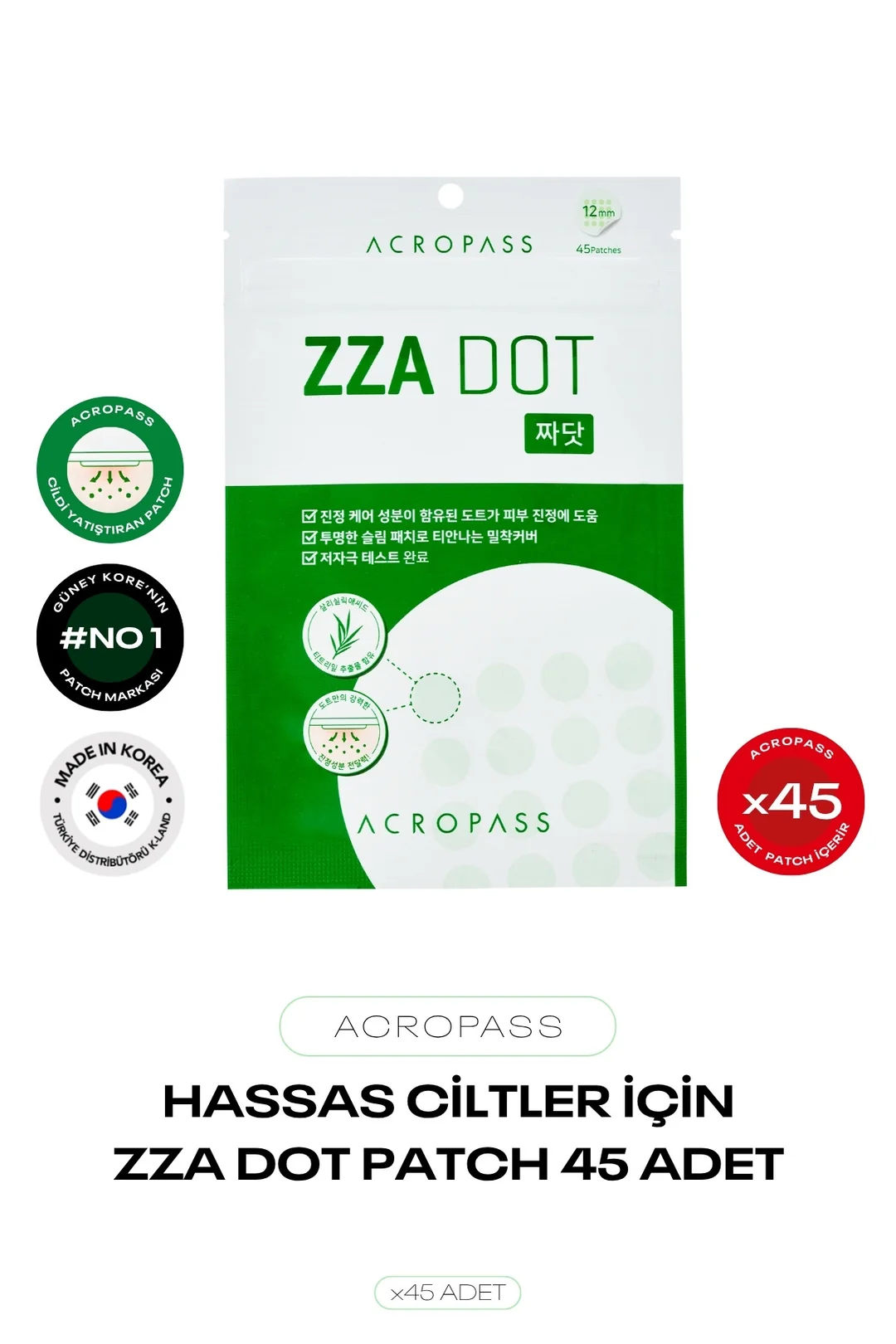 Mikro Noktalı Salisilik Asit Bandı ZZA Dot 45li