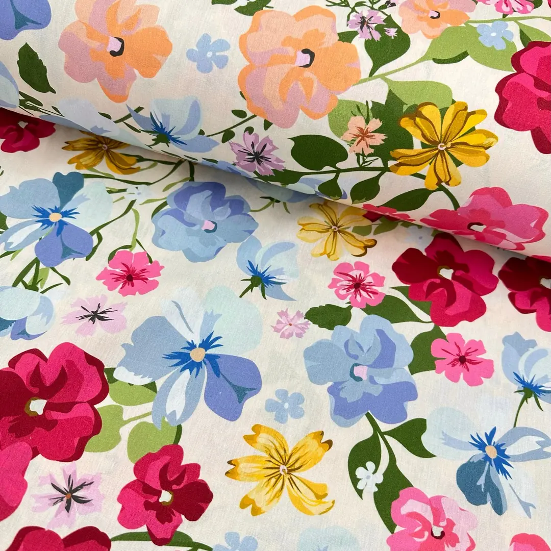 Sugar Begonia Poplin Fabric | Fabricania