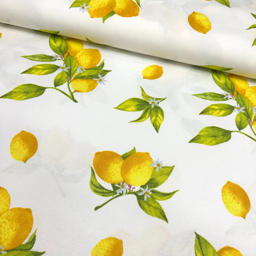Lemon Panama Linen Fabric | Fabricania