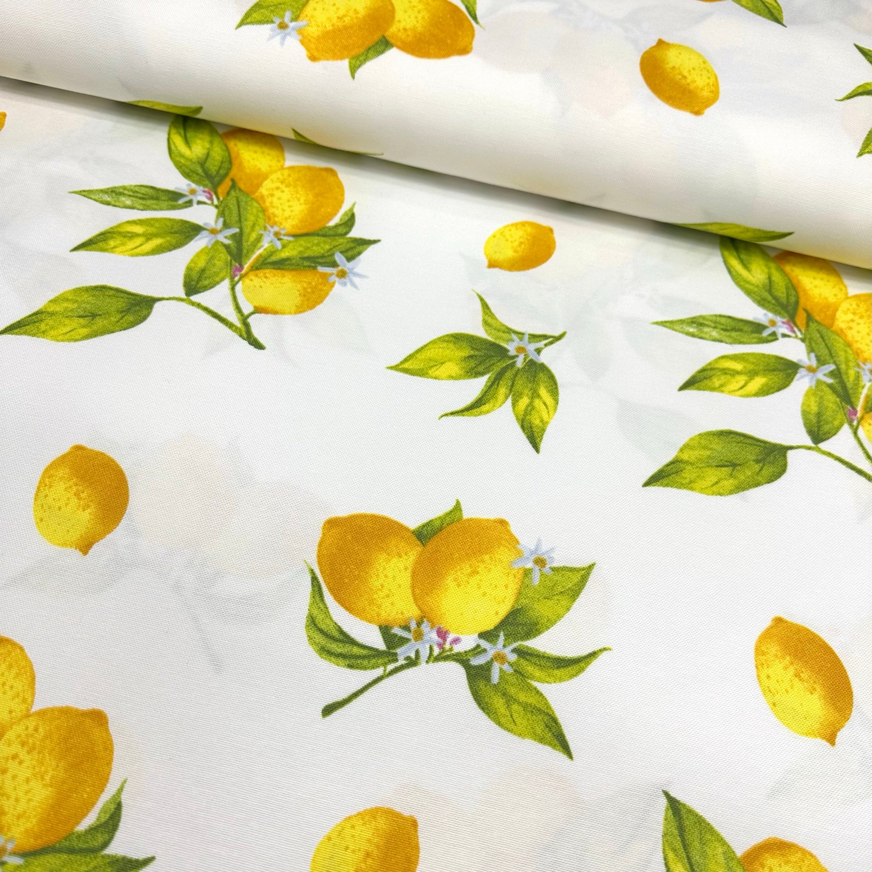 Lemon Panama Linen Fabric | Fabricania