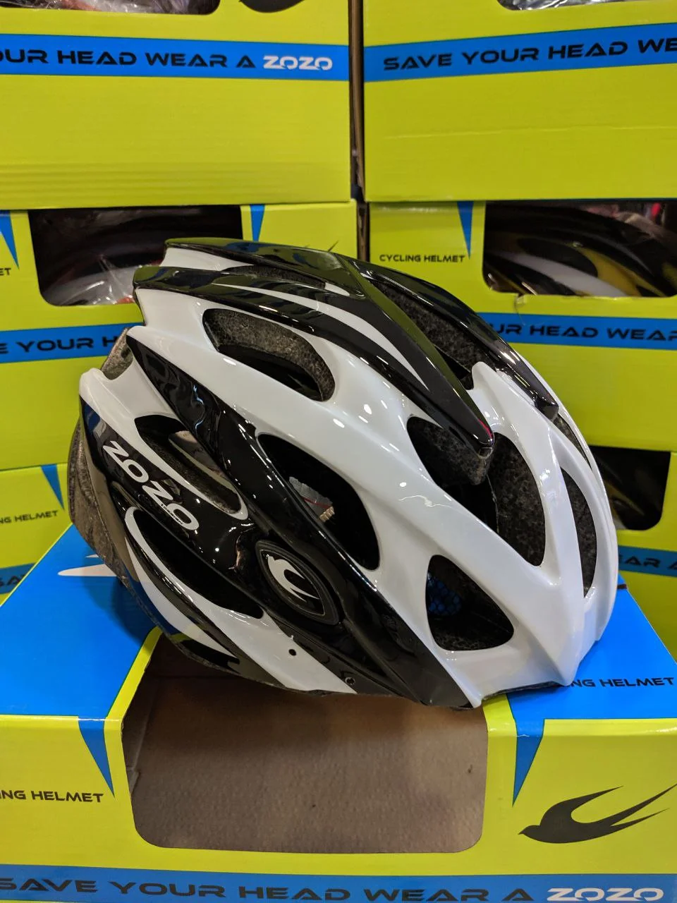 Zozo Kask Siyah Beyaz M Beden