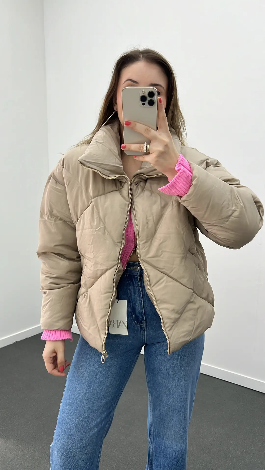 Kahve Pofuduk Şişme Mont