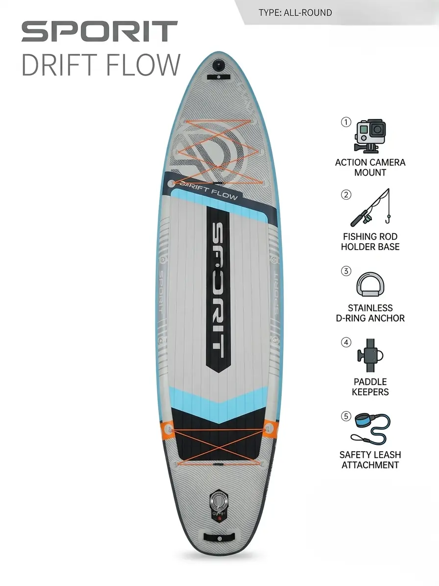SeaFit Sporit Drift Flow SUP | 195kg Kapasite | 20 PSI Dayanıklılık