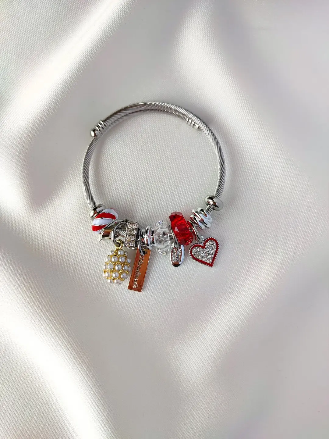 Pandora Model Siyah Charmlı Çelik Kadın Bileklik - EVORYA