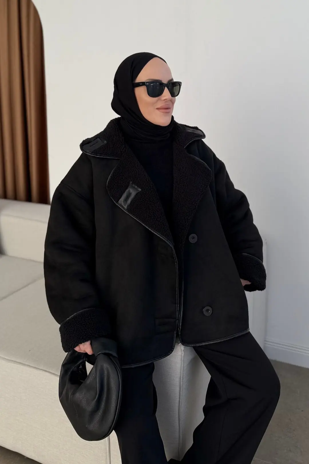 Zra Model Mat Biker Ceket Siyah - NuuWears