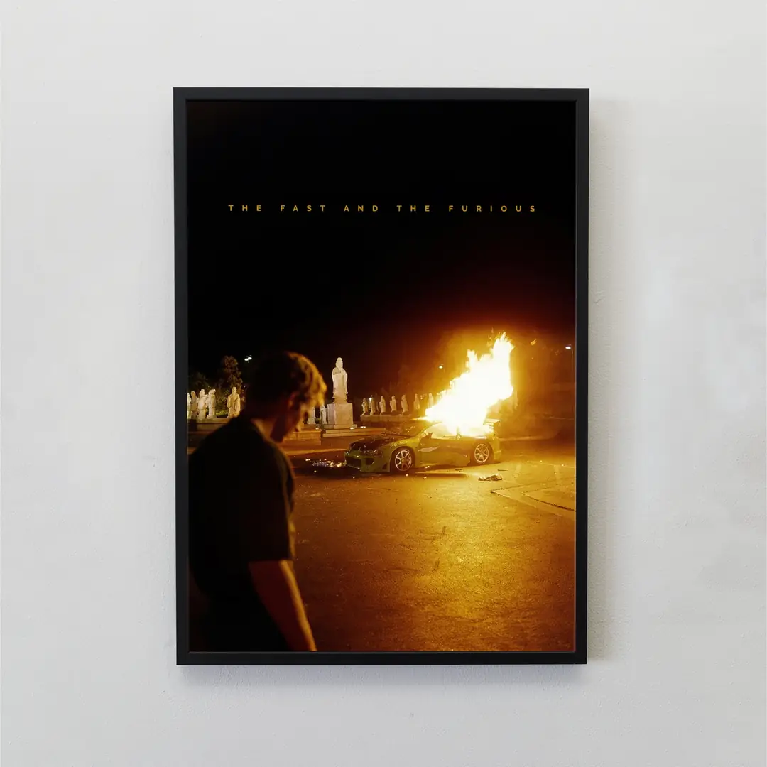 The Fast and the Furious Minimalist Framed Movie Print