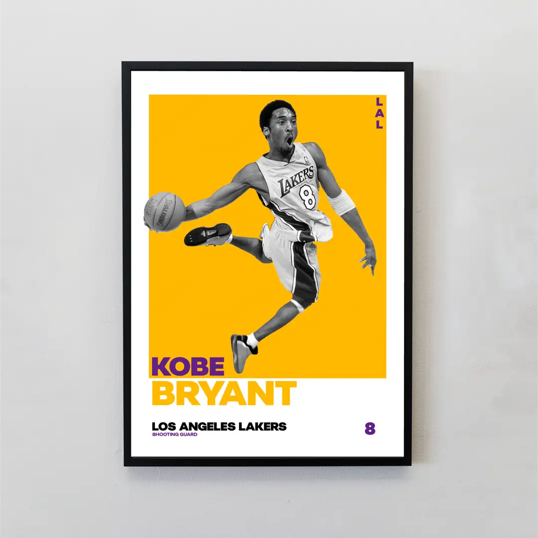 Kobe Bryant Framed NBA Print | House Gorgeous