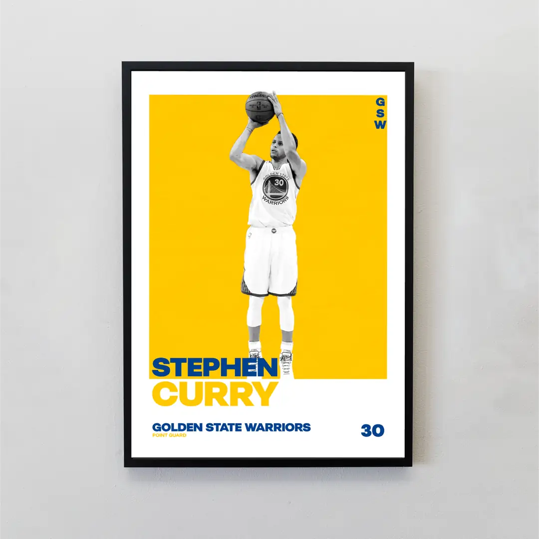 Stephen Curry Framed NBA Print | House Gorgeous