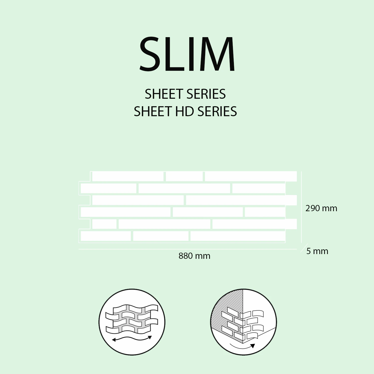 S-SLIM-115 Esnek Tuğla Duvar Paneli - Flexolith
