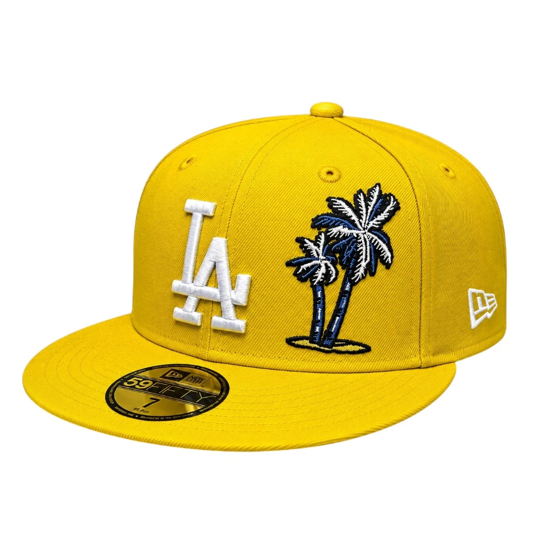 New Era LA Palm Yellow Fitted Cap
