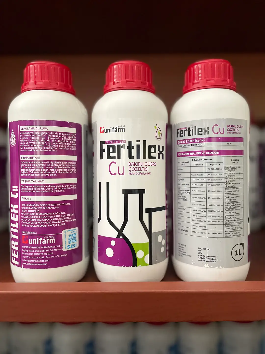 FERTİLEX Cu Sıvı Bakır 1 LT