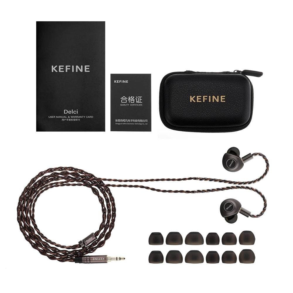 Kefine Delci 10mm DLC + PU Diaphragm Dinamik Sürücülü Hi-Fi IEM Kulaklık