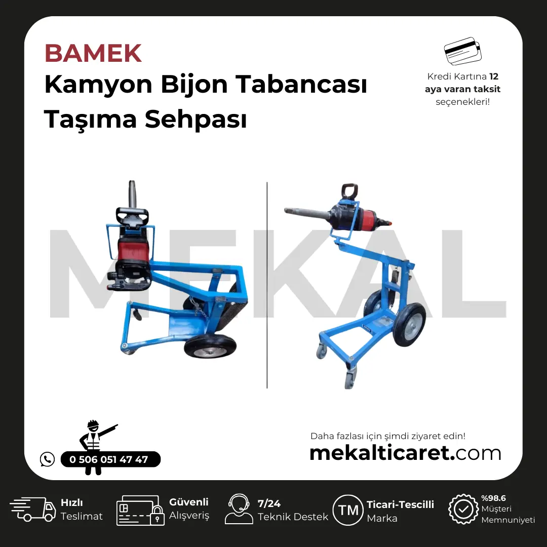 BAMEK Kamyon Bijon Tabancası Taşıma Sehpası