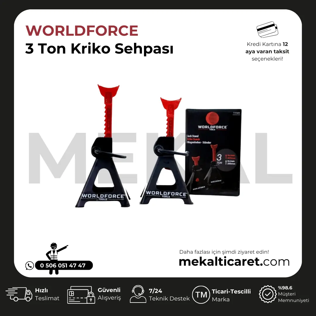 WORLDFORCE 12 Ton Kriko Sehpası