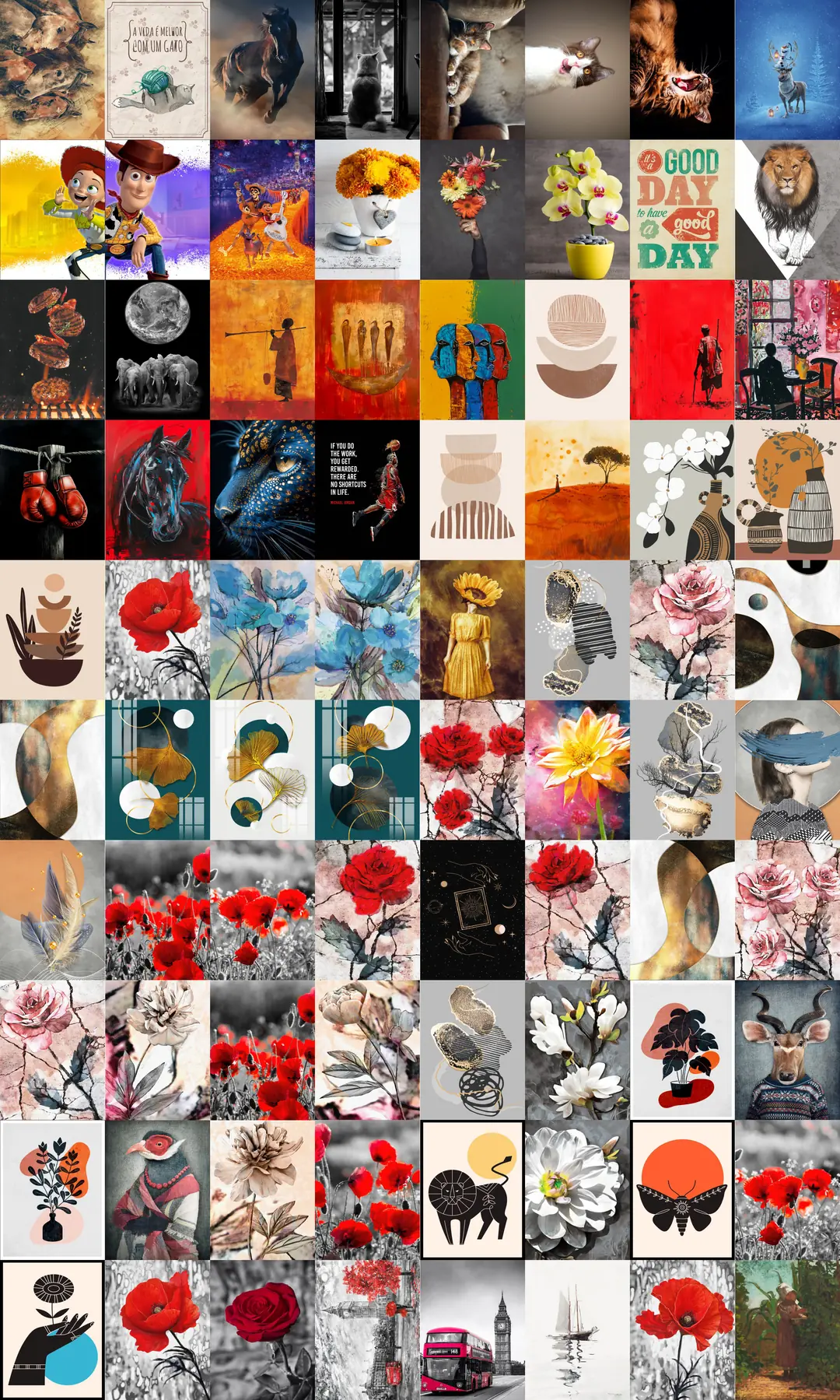 10 Adet Dekoratif Dekota Tablo