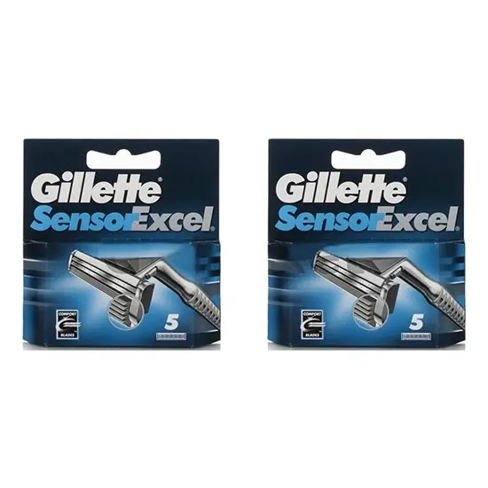 Gillette Sensor Excel 5'li Yedek Tıraş Bıçağı x 2 Adet - Reyon Kozmetik