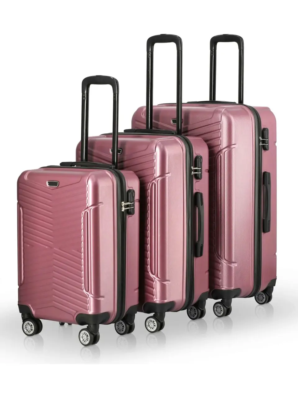 ABS 3'lü Valiz Seti Bavul Seti Büyük Boy Valiz - Orta Boy Valiz - Kabin ...