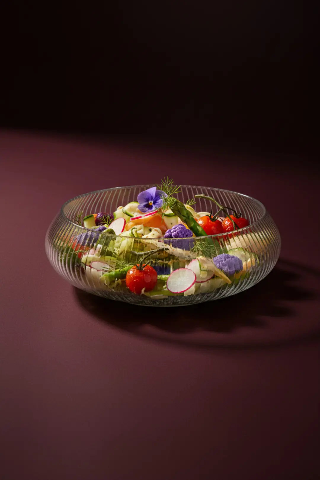 Perotti Genova Dev Boy Üfleme Cam Salata Kasesi - İskandinav Tarz Mey