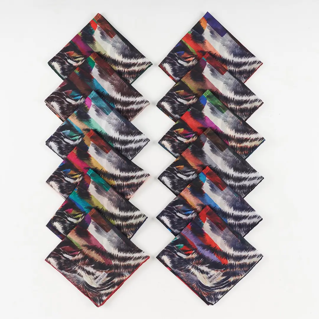 Monalisa El Dikişli Digital Soft Pamuk Dg-100 4763 Mix Paket Eşarp