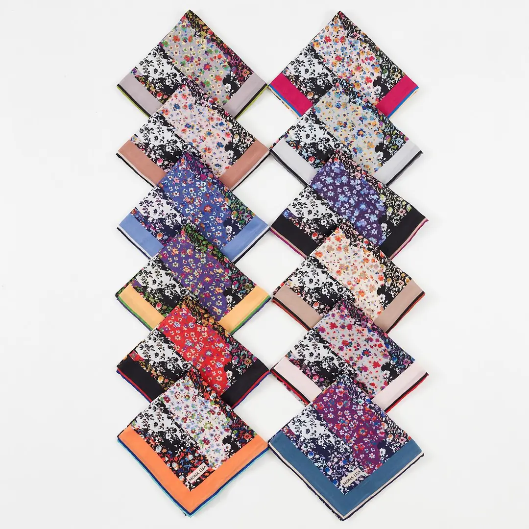 Monalisa El Dikişli Digital Soft Pamuk Dg-100 3090 Mix Paket Eşarp