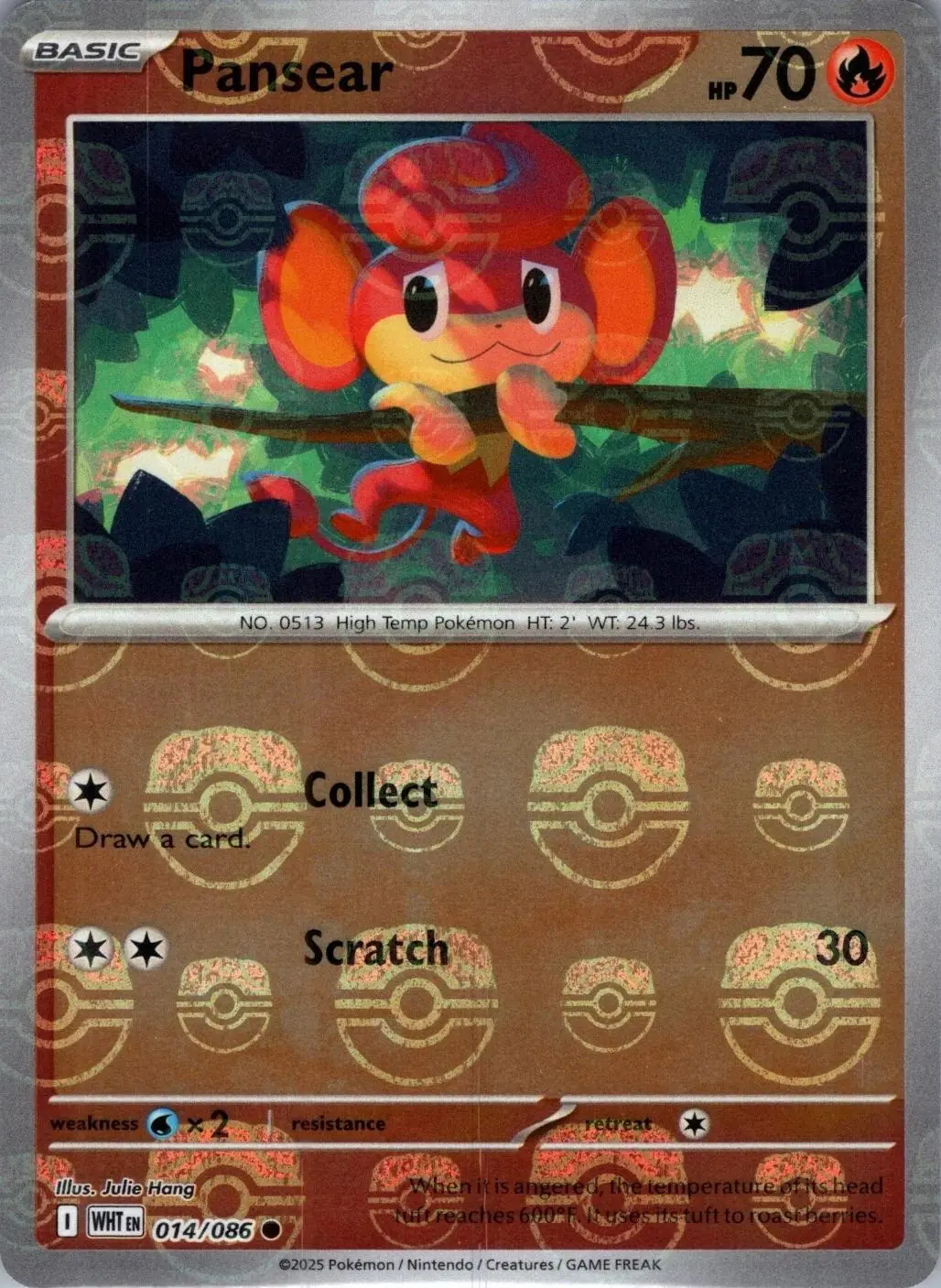 Pansear [Master Ball] #14 Pokemon White Flare