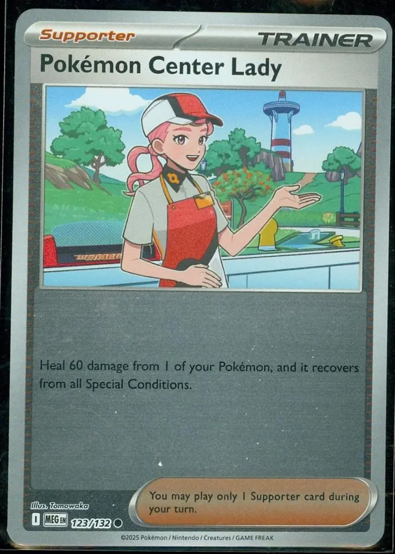 Pokemon Center Lady [Reverse Holo] #123 Pokemon Mega Evolution