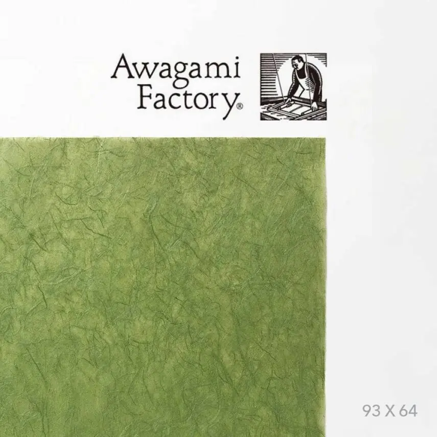 Awagami Japon Kağıdı Unryu No-19 Dark Green 25 gr 93x64 cm