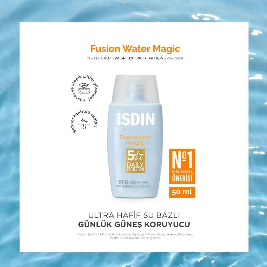 Fotoprotector Fusion Water Magic Spf50 50 ml ISDIN Türkiye