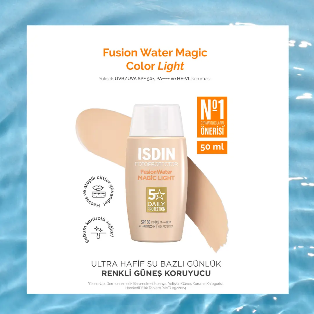 Fotoprotector Fusion Water Magic Color Light Spf50 50 ml ISDIN Türkiye