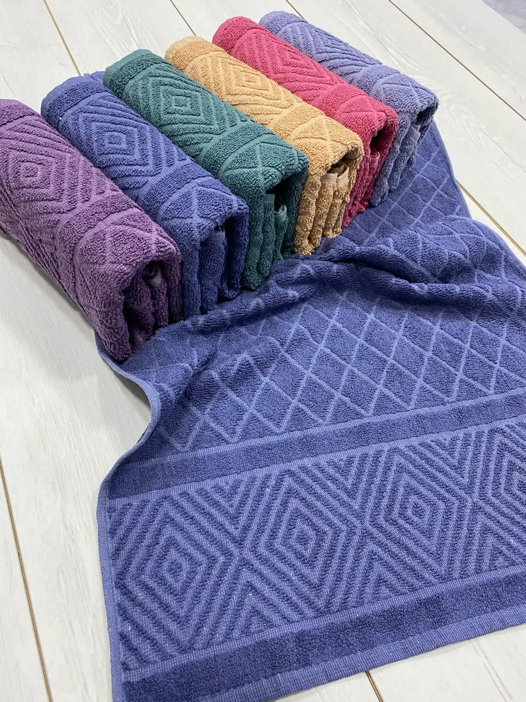 Color Piramit 6'lı Pamuk Havlu Seti