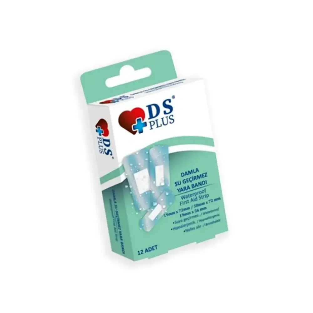 DS Plus Su Geçirmez Yara Bandı 12'li | Medikaliste