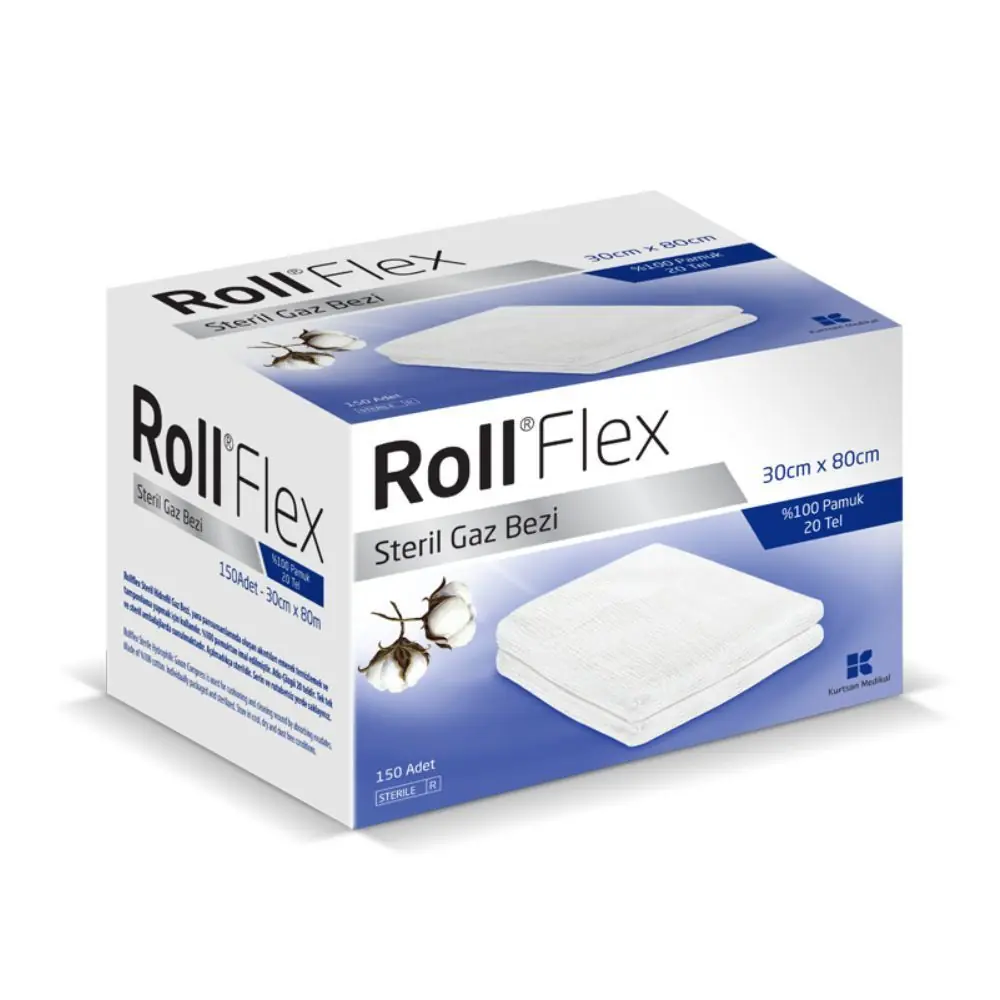 Rollflex Gazlı Bez Steril 30*80 150'Lik Paket | Medikaliste