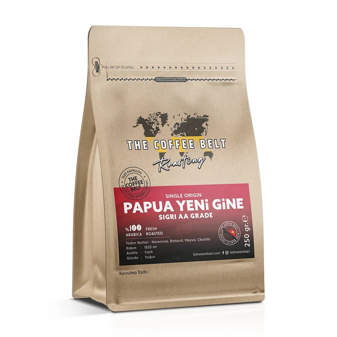 Papua Yeni Gine Plantasyon Sigri AA Single Origin Yöresel Kahve
