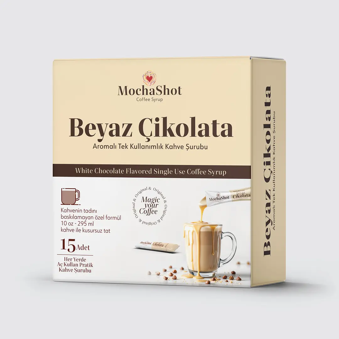Mocha Shot Beyaz Çikolata Aromalı Tek Kullanımlık Kahve Şurubu