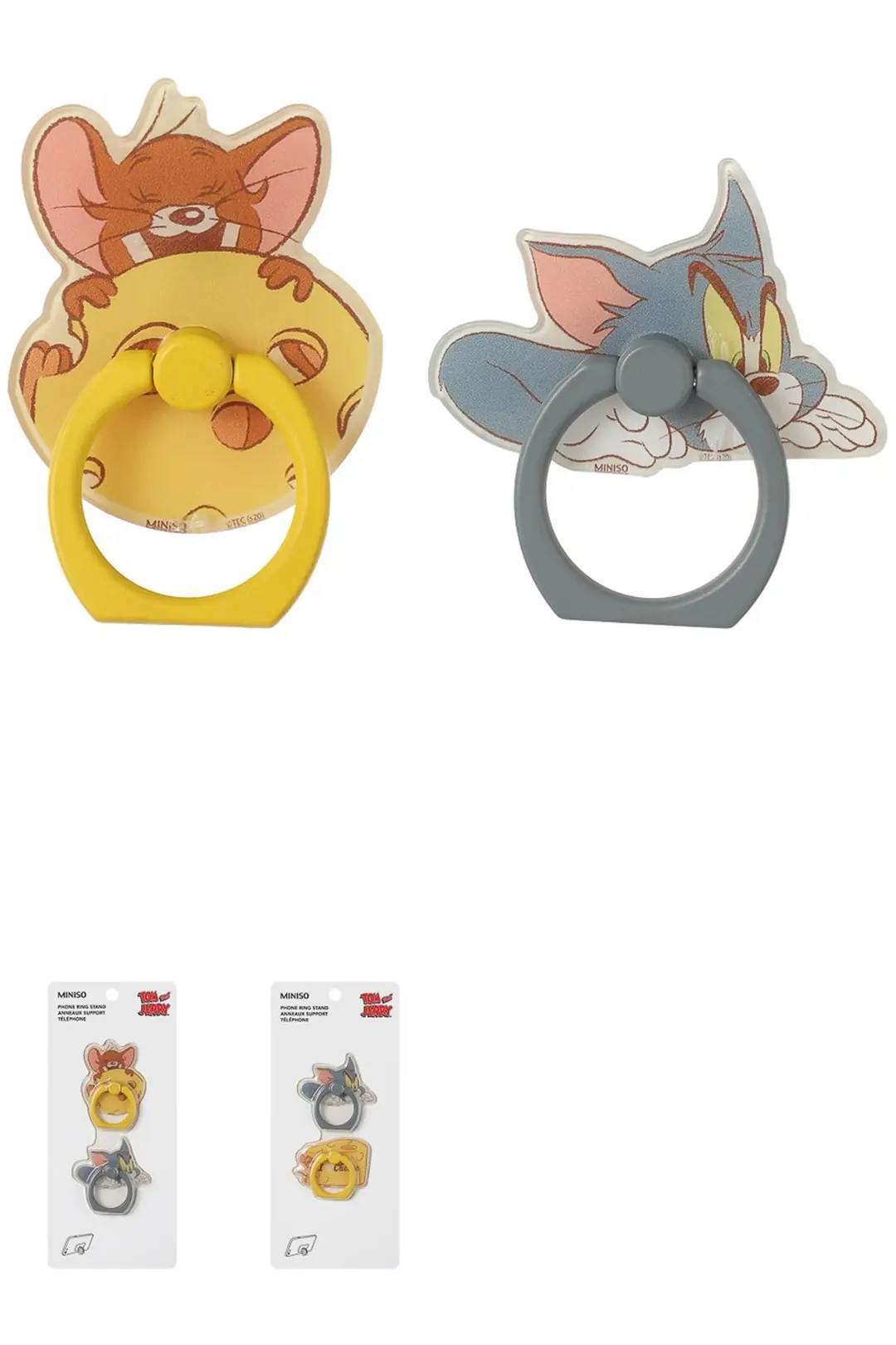 Tom & Jerry Lisanslı Figürlü Telefon Yüzüğü 2 Adet