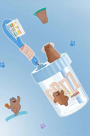 We Bare Bears Lisanslı Askılı Plastik Şişe (520mL) (Boz Ayı)