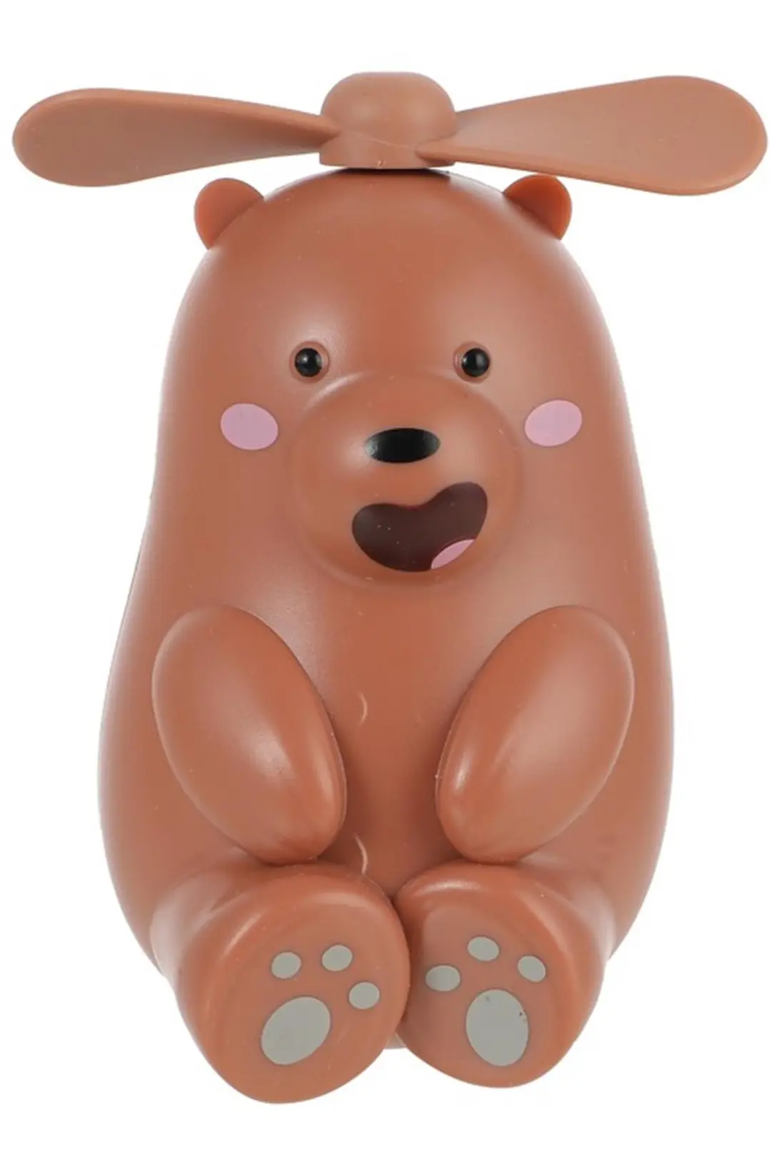 We Bare Bears Lisanslı Figürlü Pilli Mini Fan (Grizz) | Miniso