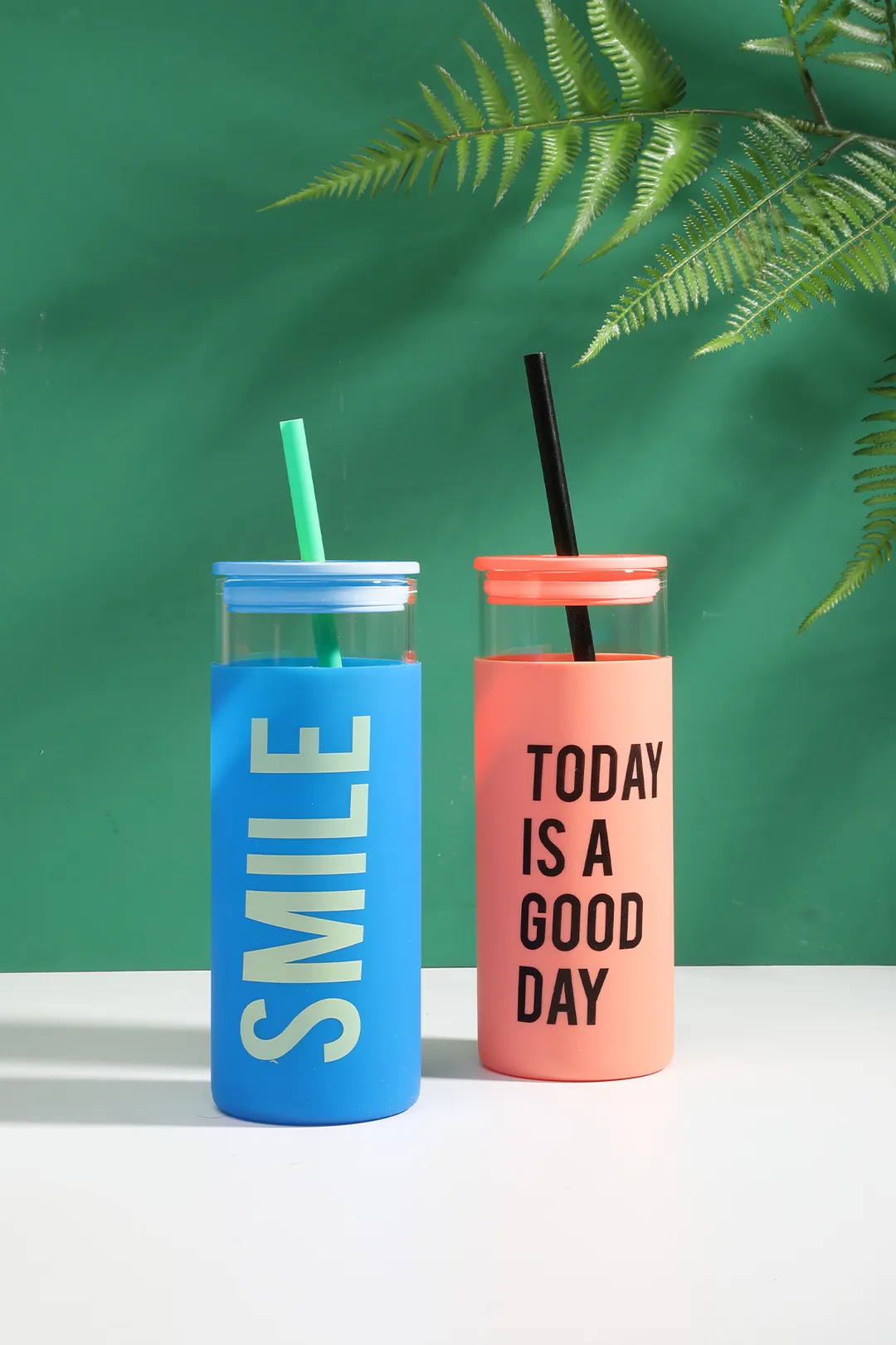 475ml Silikon Korumalı Borosilikat Pipetli Cam Şişe | Miniso