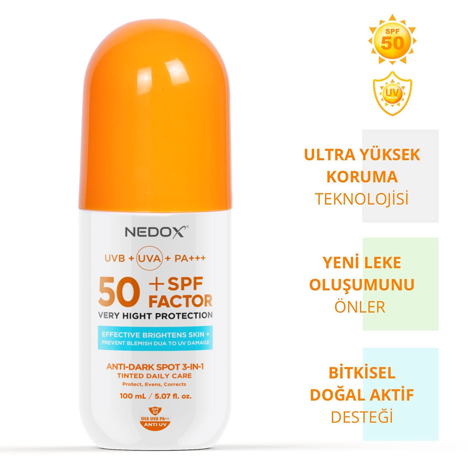 NEDOX Leke Karşıtı Spf 50+ Tüm Ciltler İçin Yüksek Korumalı ...