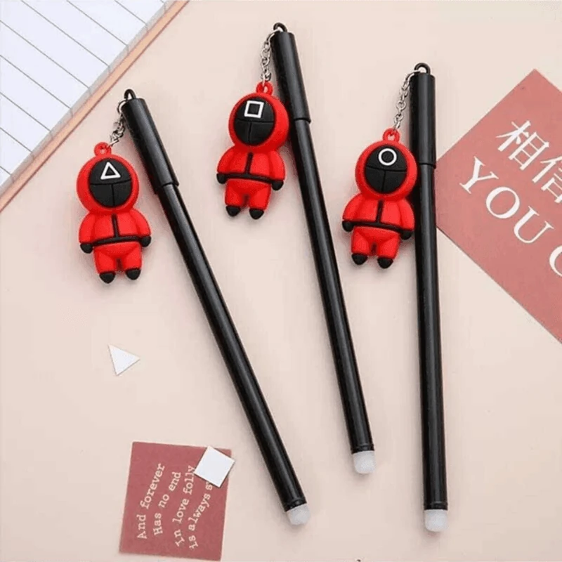 Squid Game Savaşçı Maske Figürlü Tükenmez Jel Kalem Orta Boy | Miniso