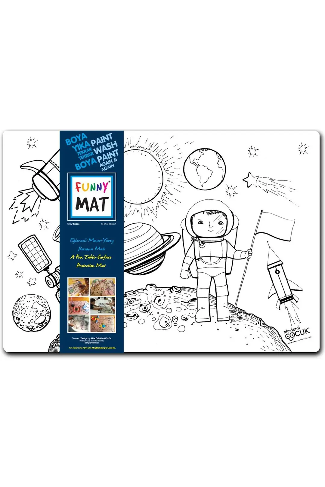 Akademi Çocuk-Funny Mat-Uzay 48X33,5Cm | Miniso