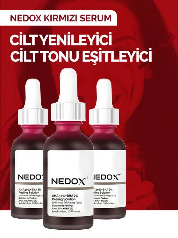 NEDOX Cilt Yenileyici Cilt Tonu Eşitleyici Kırmızı Peeling Serum 30 ML ...